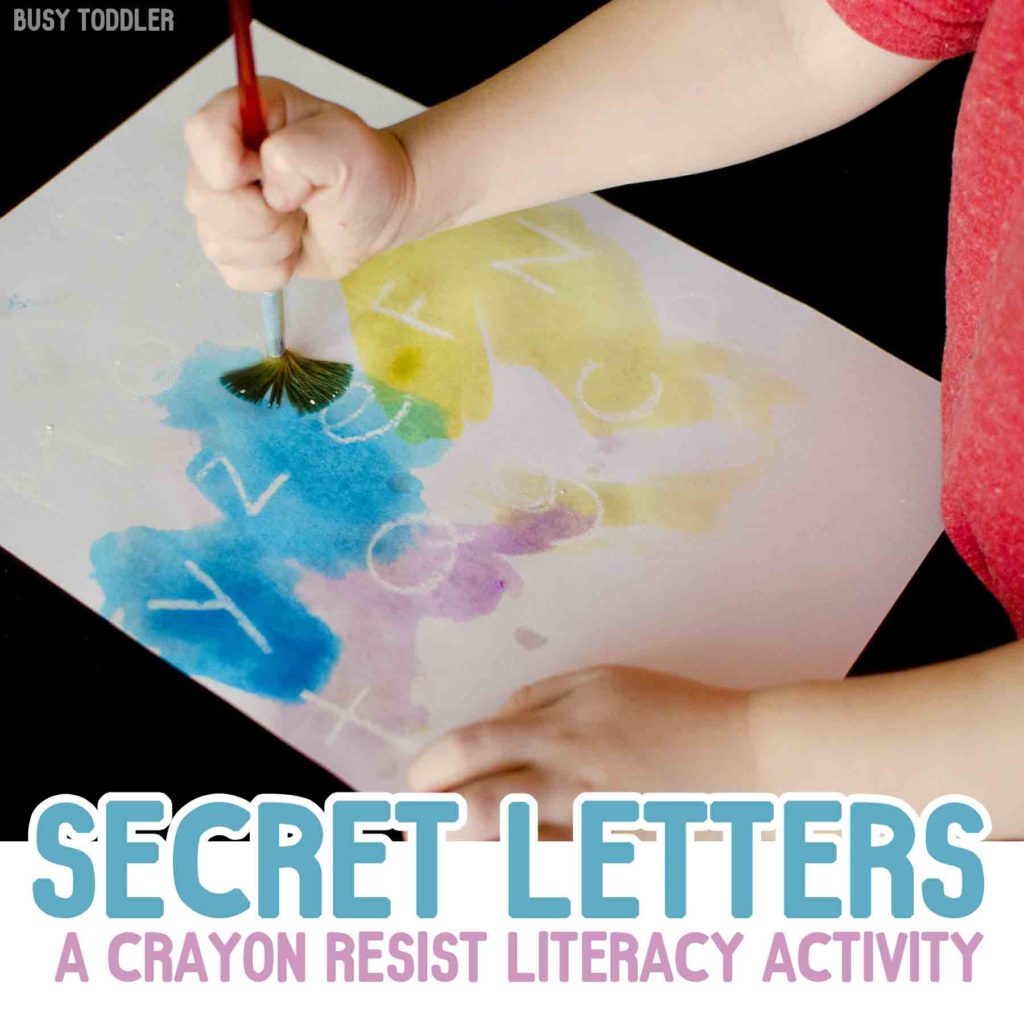 Secret Letters: An Easy Art + Literacy Activity - Busy Toddler