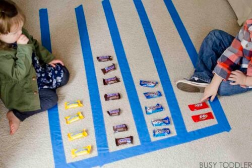 Graphing Candy After Halloween - Busy Toddler