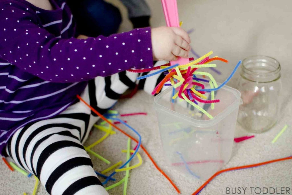Pipe Cleaners Magnetic Grab - Busy Toddler