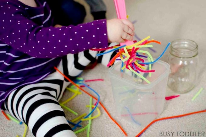 Pipe Cleaners Magnetic Grab - Busy Toddler