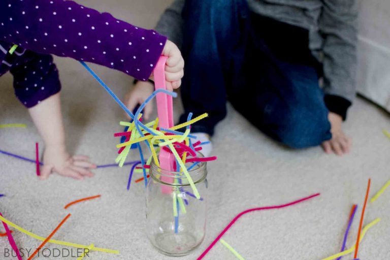 Pipe Cleaners Magnetic Grab - Busy Toddler