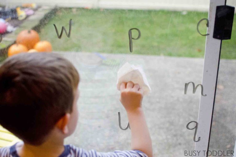 Erase the ABCs: Easy Alphabet Activity - Busy Toddler