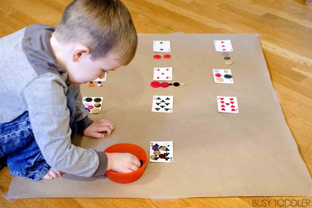 Playing Cards Math Activity - Busy Toddler