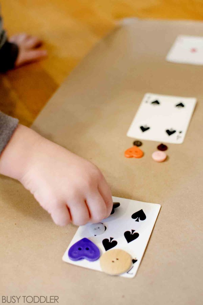 Playing Cards Math Activity - Busy Toddler