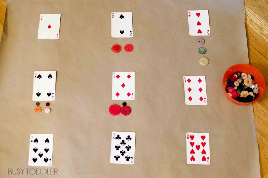 Playing Cards Math Activity - Busy Toddler