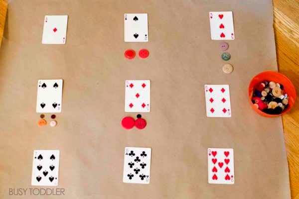 Playing Cards Math Activity - Busy Toddler