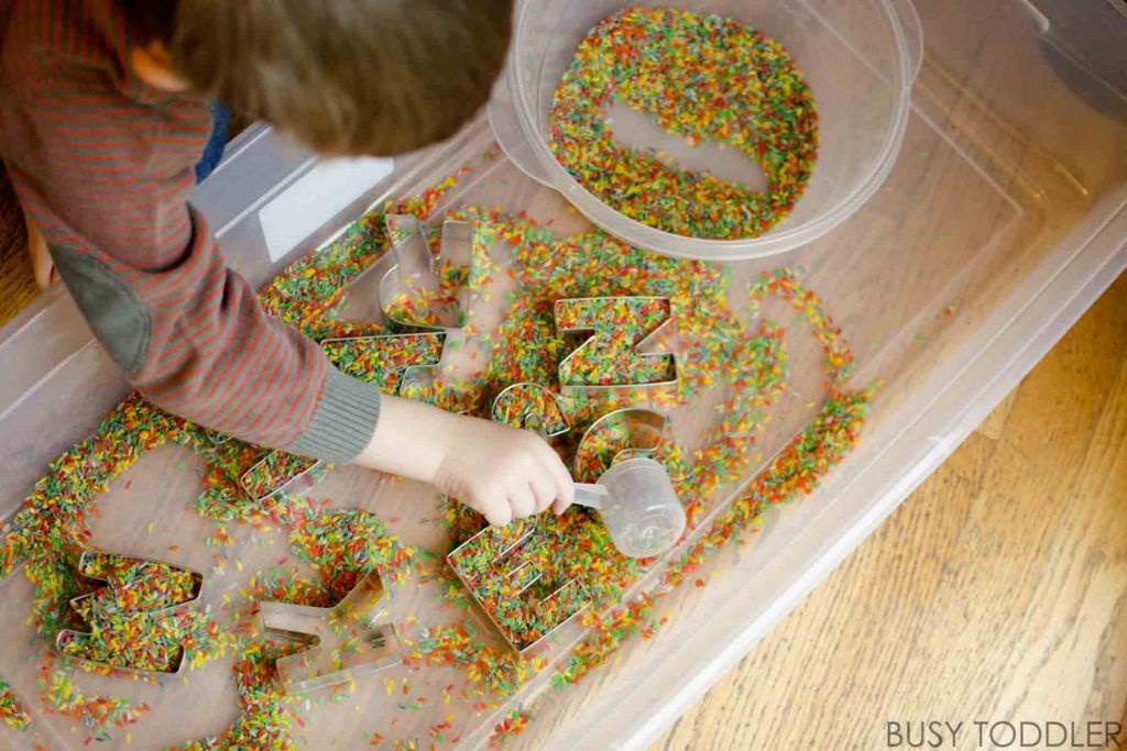 ABC Rice Bin - Busy Toddler