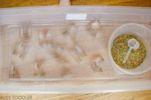 ABC Rice Bin - Busy Toddler