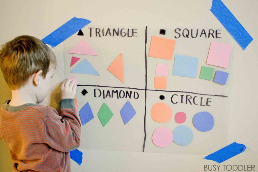 Sticky Shape Wall - Busy Toddler