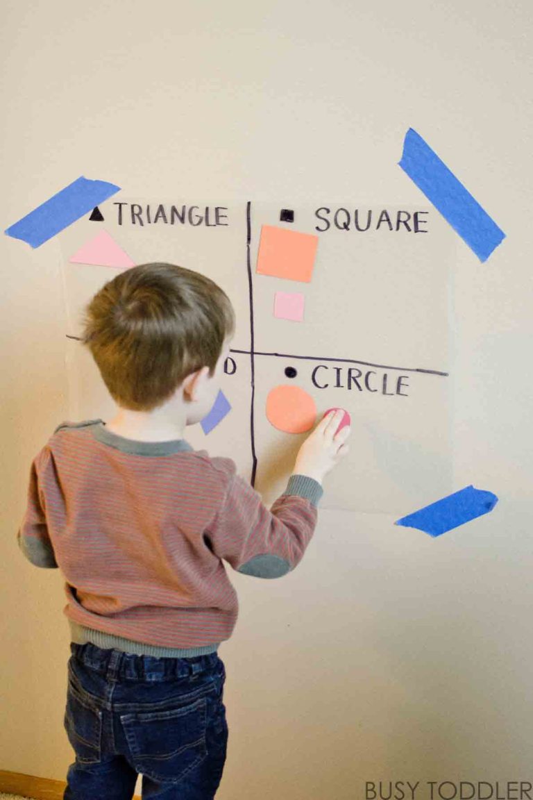 Sticky Shape Wall - Busy Toddler