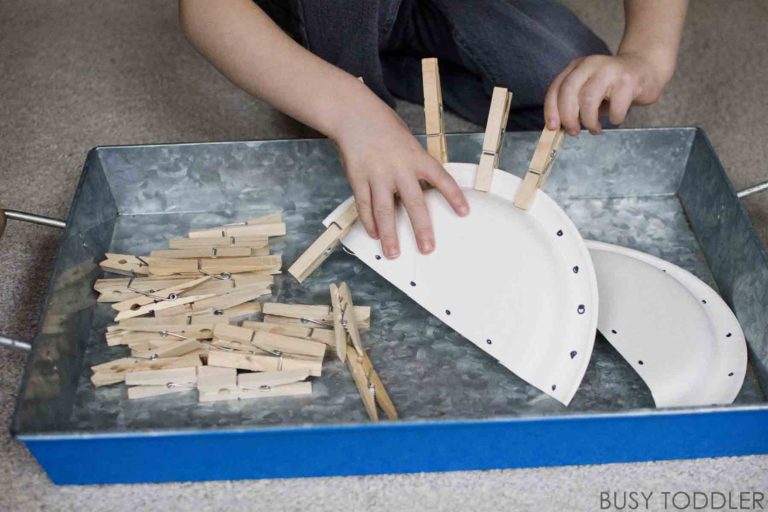 Easy Clothes Pin Activity - Busy Toddler
