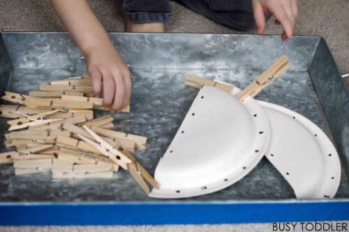 Easy Clothes Pin Activity - Busy Toddler