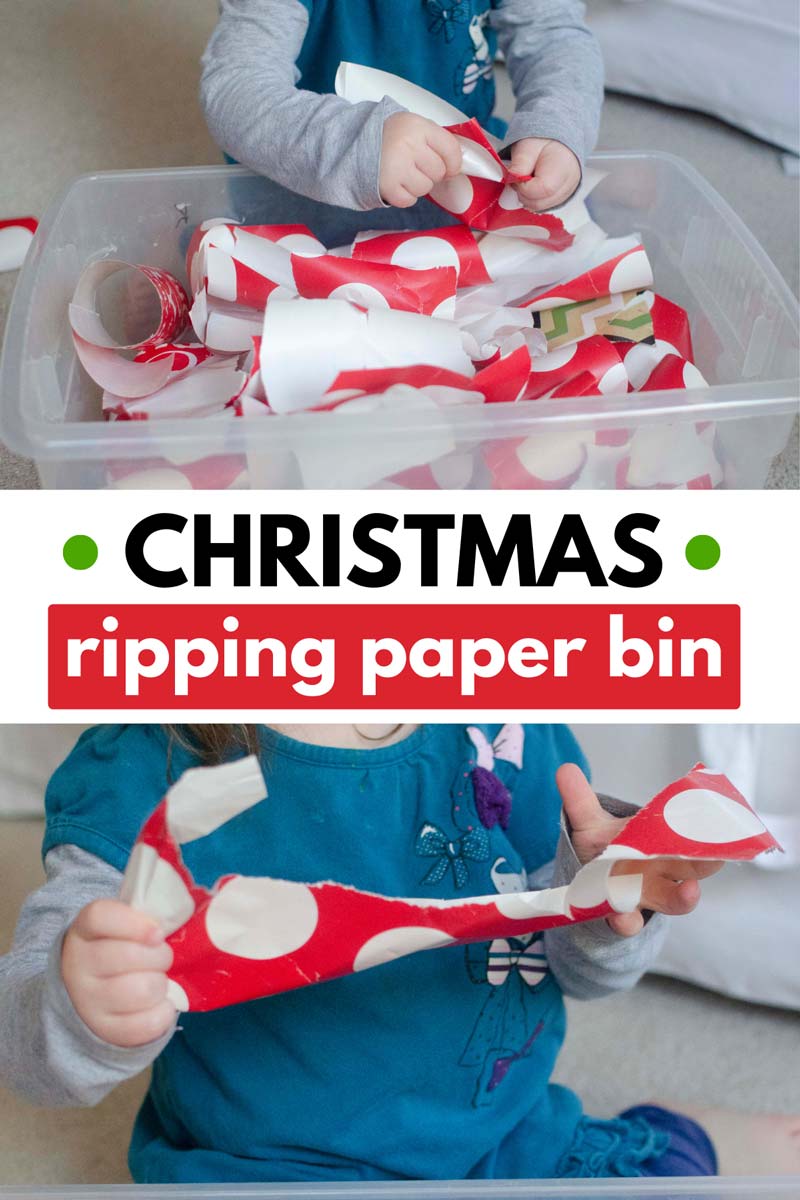 Ripping Paper Christmas Activity - Busy Toddler