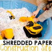 Construction Site Sensory Bin - Busy Toddler