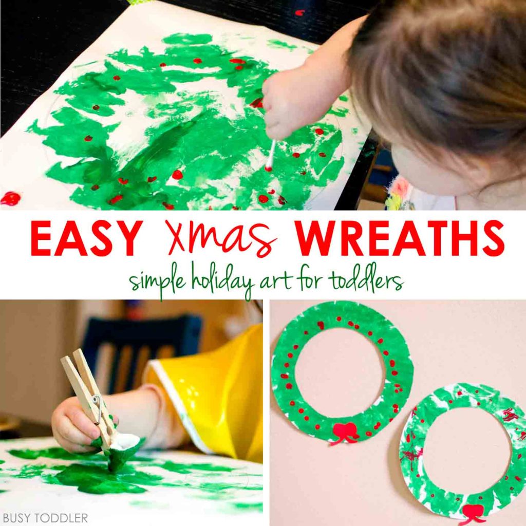Easy Christmas Wreath Activity - Busy Toddler