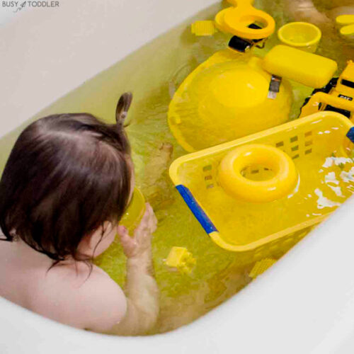 Color Bath Toddler Activity (so easy!) - Busy Toddler