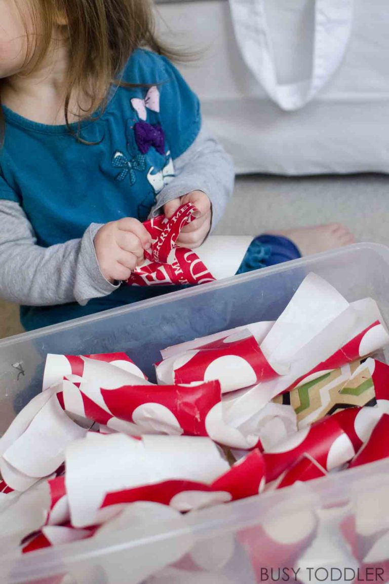 Ripping Paper Bin - Busy Toddler