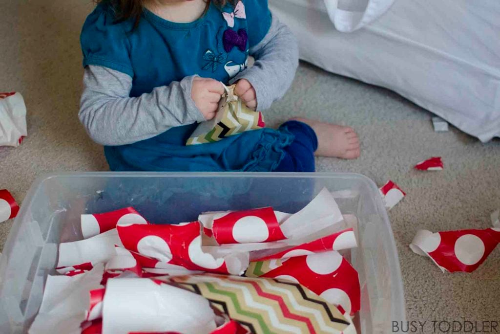 Ripping Paper Bin - Busy Toddler