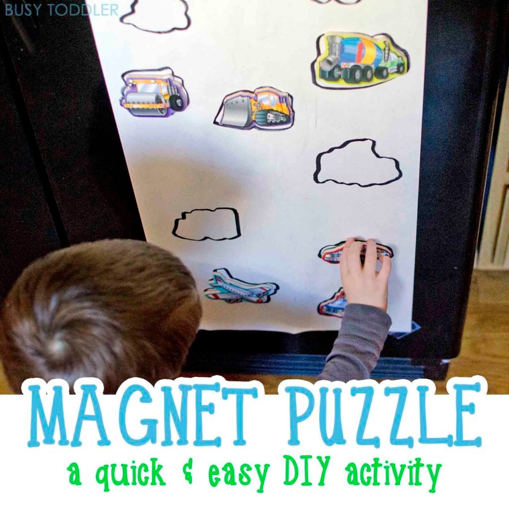 DIY Magnet Puzzle - Busy Toddler