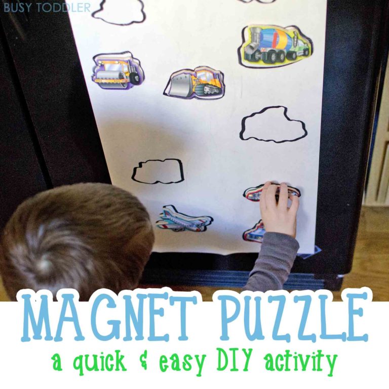 DIY Magnet Puzzle - Busy Toddler