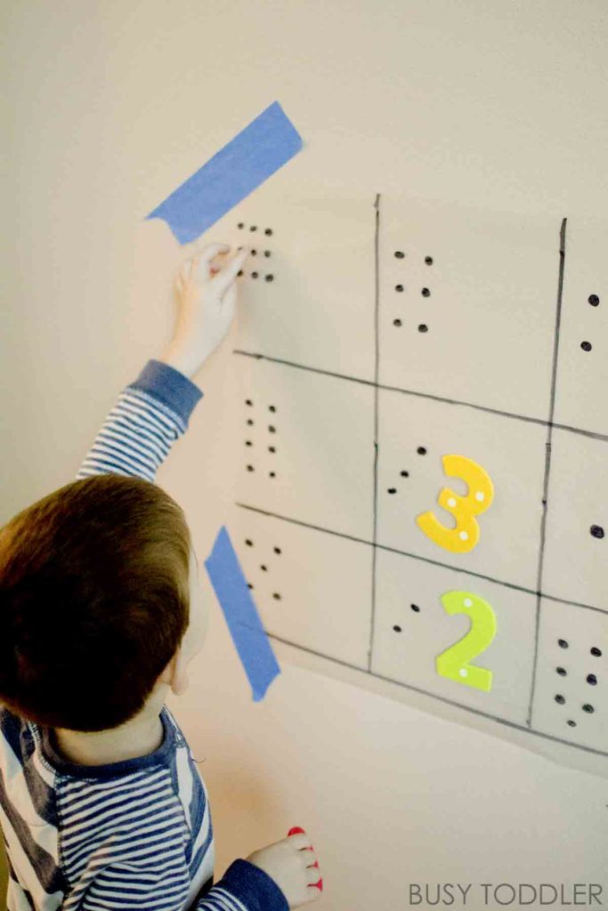 Sticky Number Match - Busy Toddler