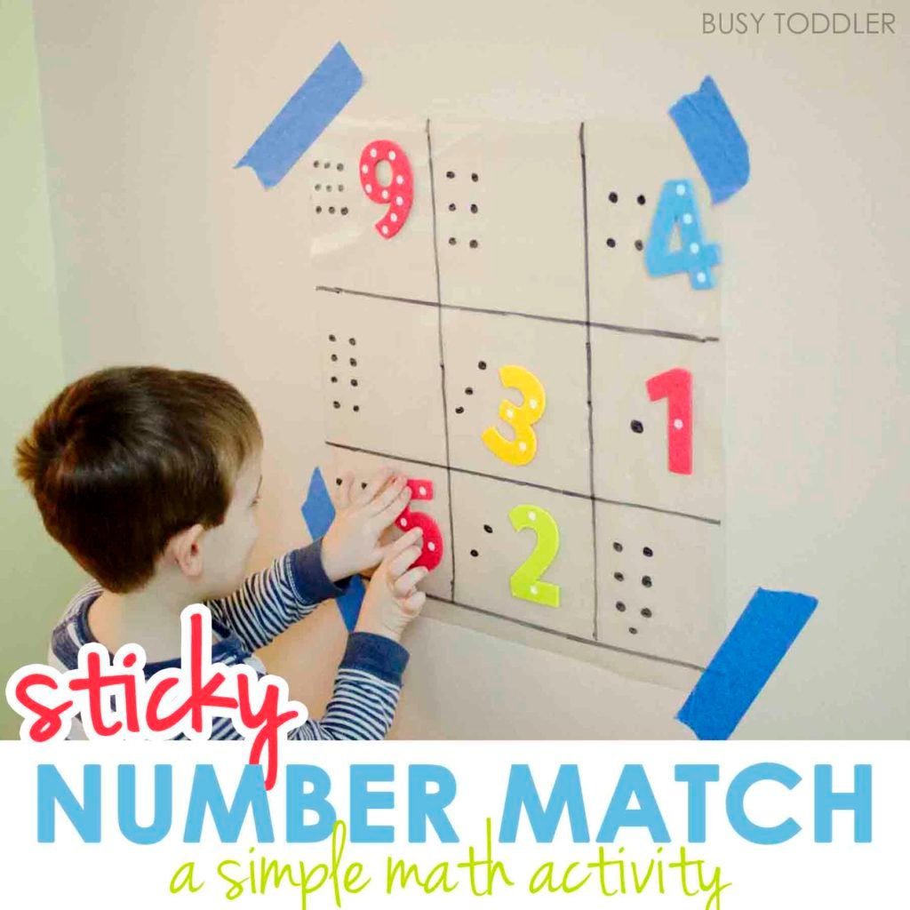 Sticky Number Match - Busy Toddler