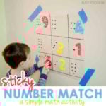 Sticky Number Match - Busy Toddler