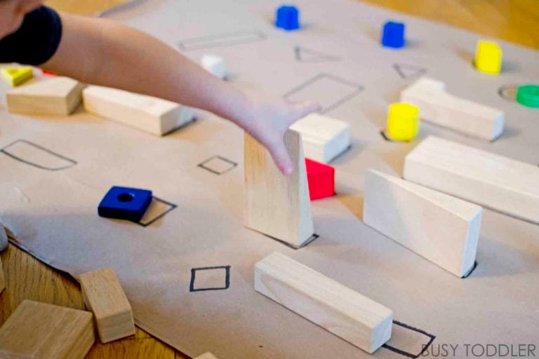 Giant Shape Match Activity - Busy Toddler