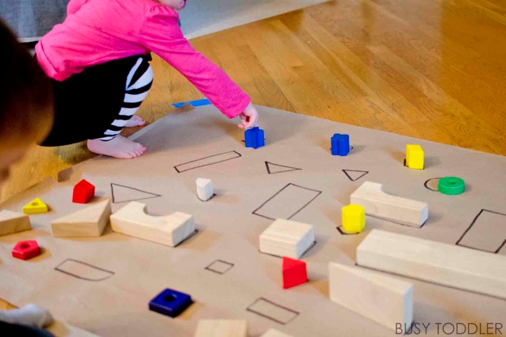 Giant Shape Match Activity - Busy Toddler