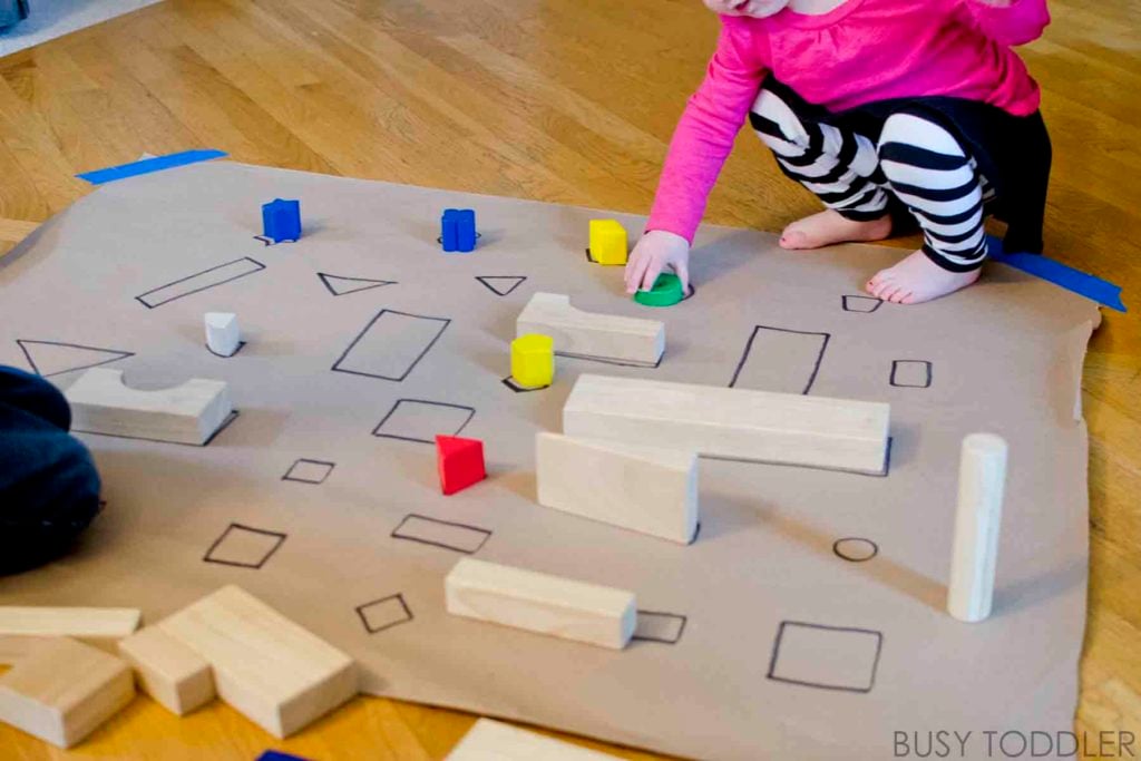 Giant Shape Match Activity - Busy Toddler