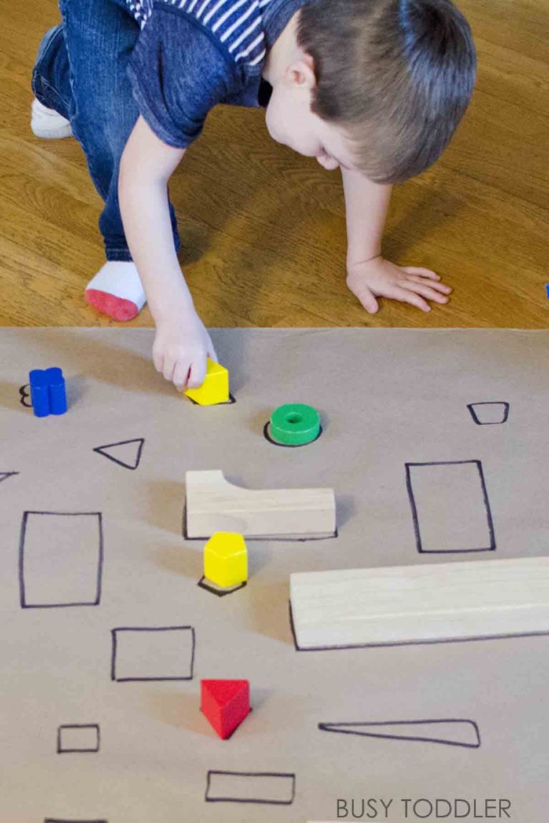 Giant Shape Match Activity - Busy Toddler
