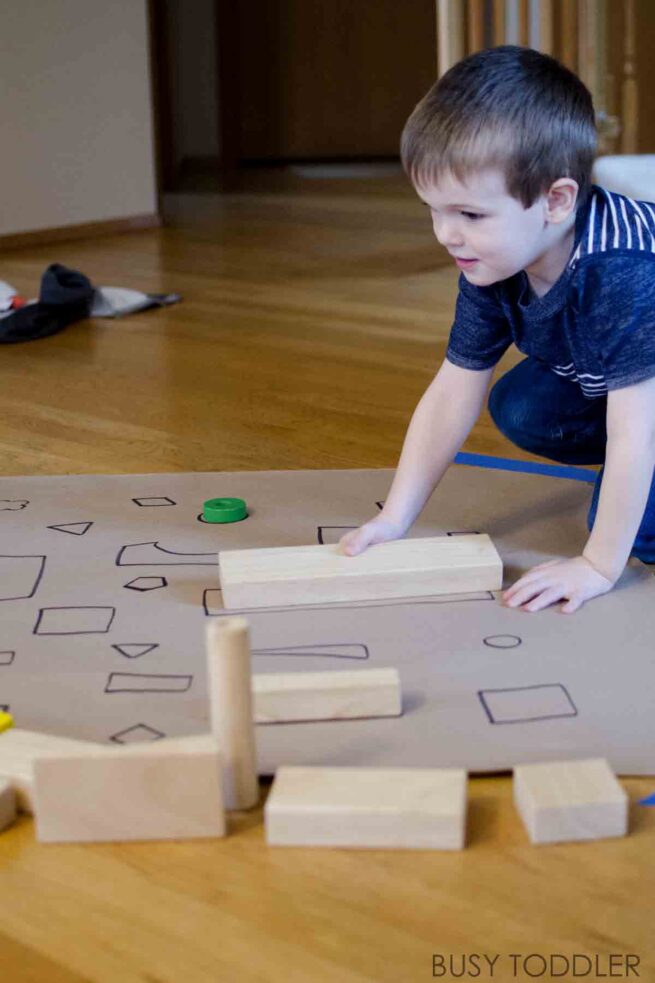 Giant Shape Match Activity - Busy Toddler
