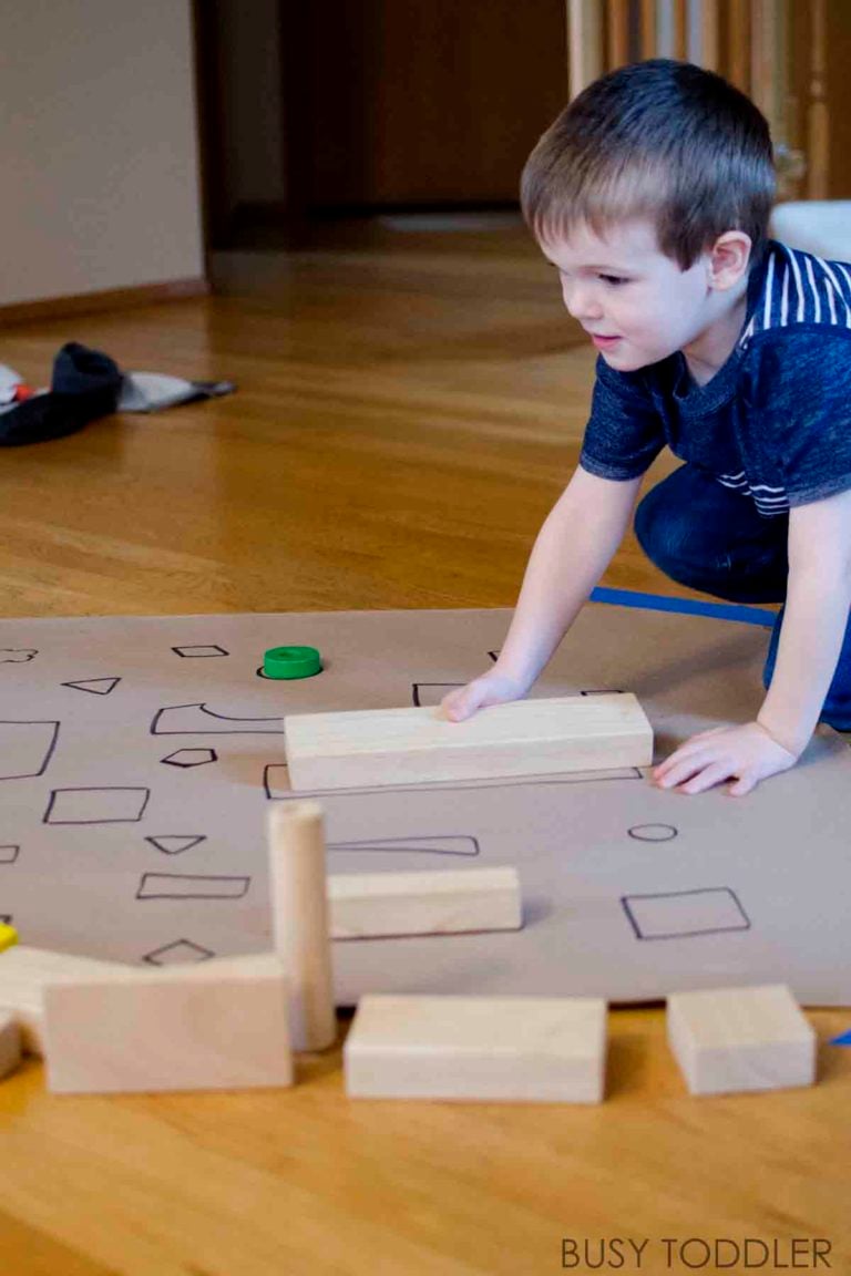 Giant Shape Match Activity - Busy Toddler