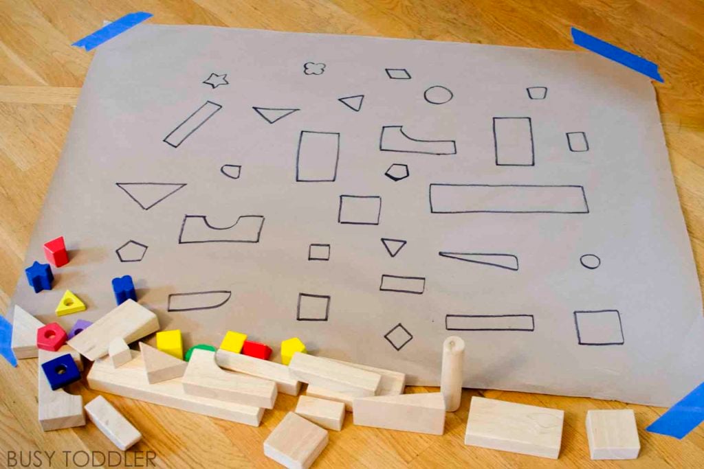 Giant Shape Match Activity - Busy Toddler