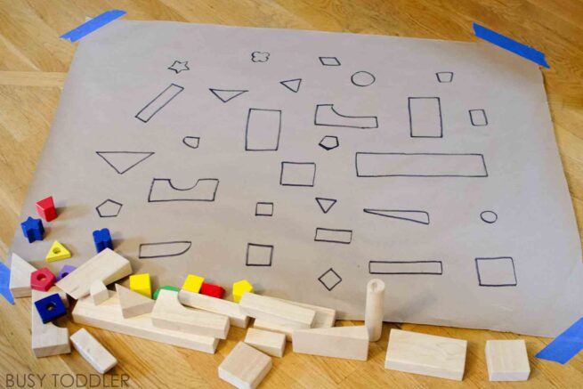 Giant Shape Match Activity - Busy Toddler