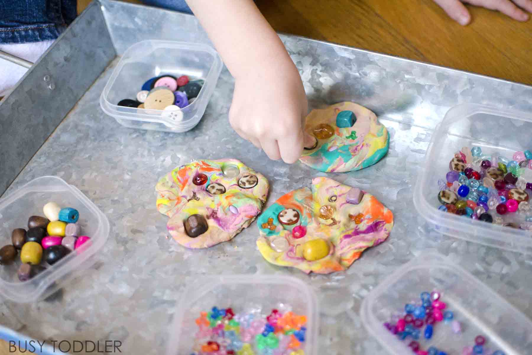 Fancy Play Dough Activity - Busy Toddler
