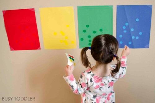 Sticker Sorting Activity - Busy Toddler