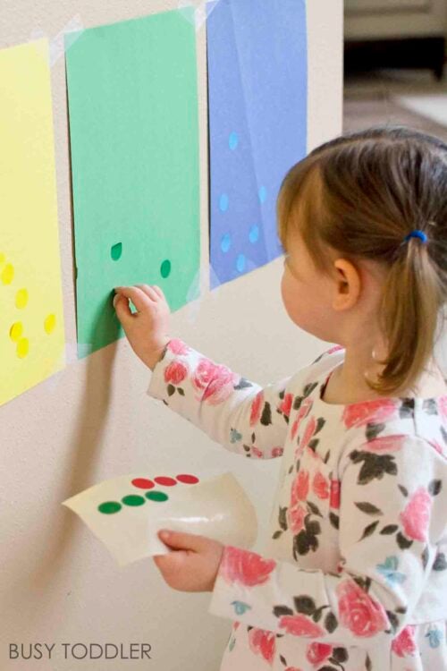 Sticker Sorting Activity - Busy Toddler