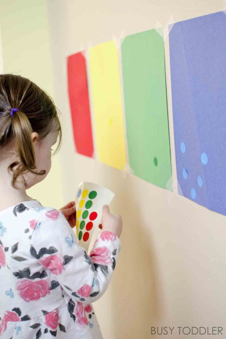 Sticker Sorting Activity - Busy Toddler