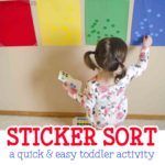 Sticker Sorting Activity - Busy Toddler