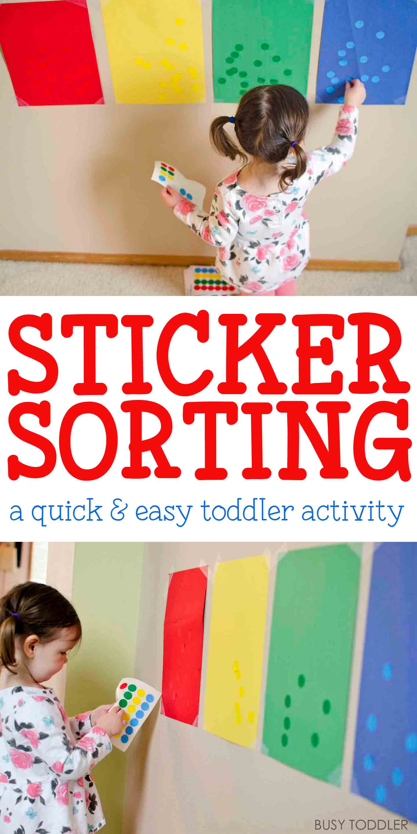 Sticker Sorting Activity Busy Toddler