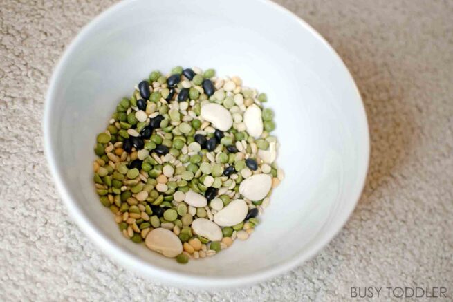 Bean Sort Easy Activity - Busy Toddler