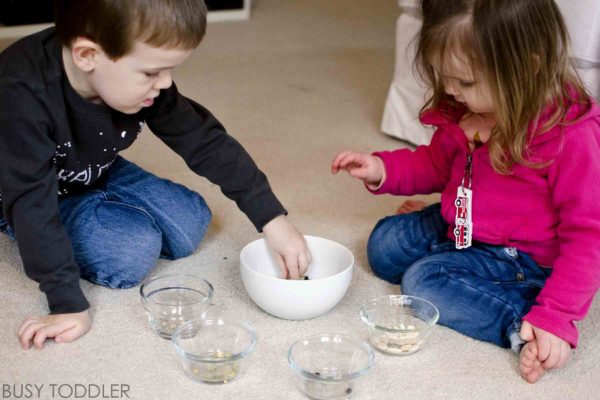 Bean Sort Easy Activity - Busy Toddler