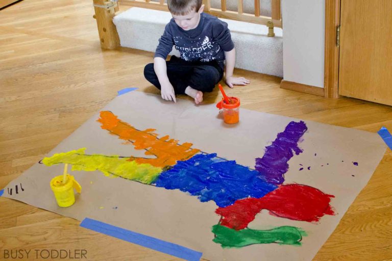 Body Paint Process Art - Busy Toddler