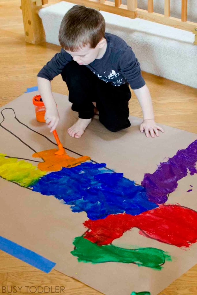 Body Paint Process Art - Busy Toddler