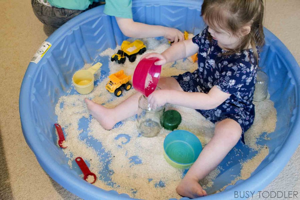 Giant Rice Pool Sensory - Busy Toddler