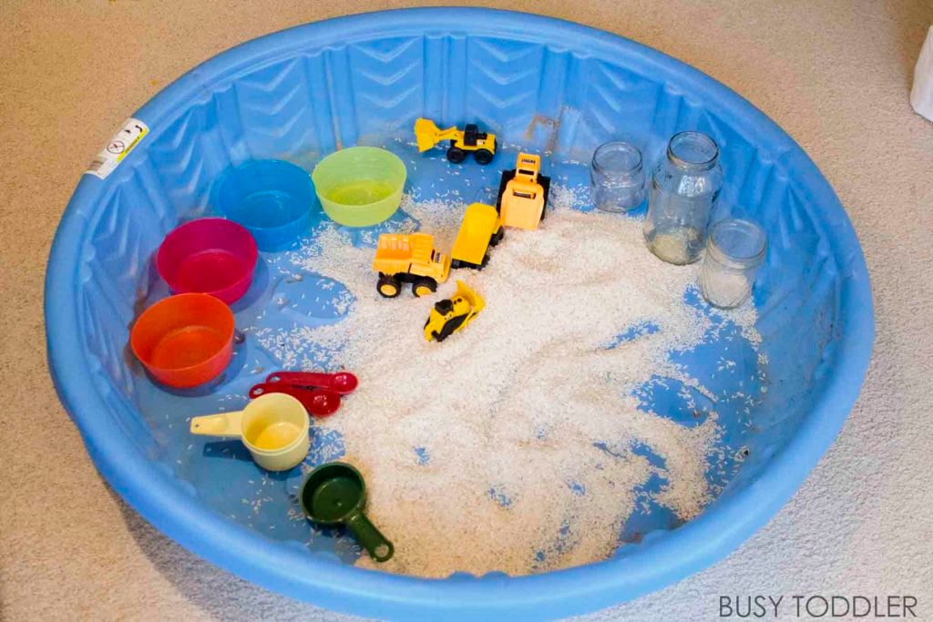 Giant Rice Pool Sensory - Busy Toddler