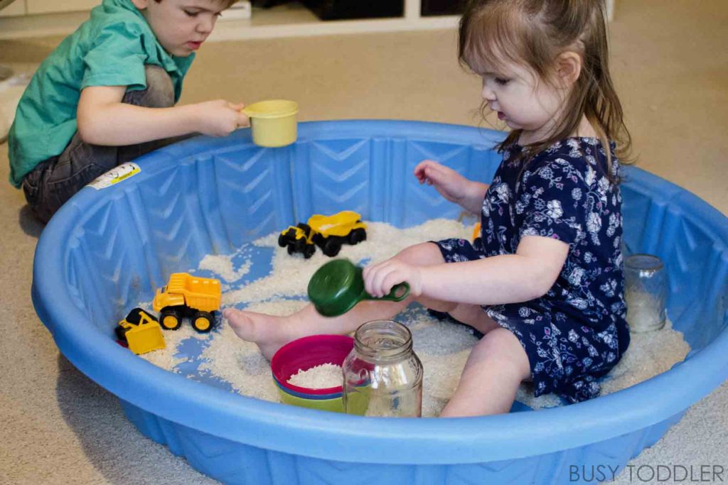 Giant Rice Pool Sensory - Busy Toddler