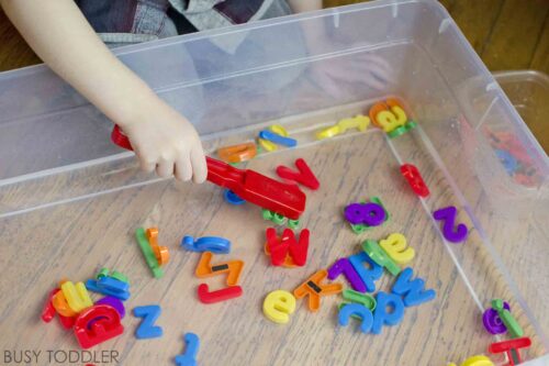 Magnetic Alphabet Fishing - Busy Toddler