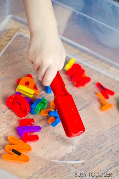 Magnetic Alphabet Fishing - Busy Toddler